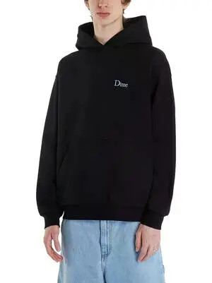 DIME Small-Logo Hoodie Black
