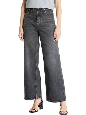 Tommy Hilfiger Claire High-Rise Wide-Leg Jeans Black