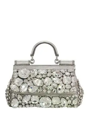 Dolce & Gabbana Small Sicily Top-handle Bag - Silver