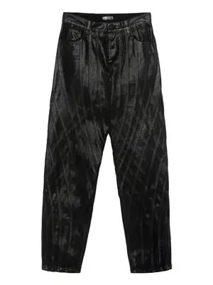 MUGLER Waxed Jeans - Black