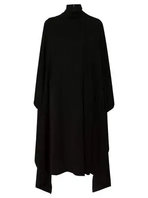 ALAINPAUL Draped Midi Dress - Black