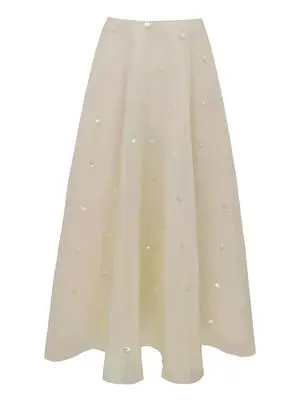 Azeeza Sorcha Sequined Skirt - Neutrals