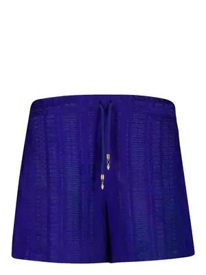Zeus+dione Paxi Textured Drawstring-waist Shorts - Blue