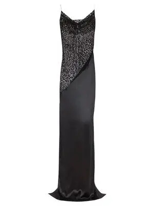 Balmain Lace-embellished Gown - Black