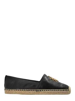 Tory Burch Eleanor Logo-embellished Espadrilles - Black
