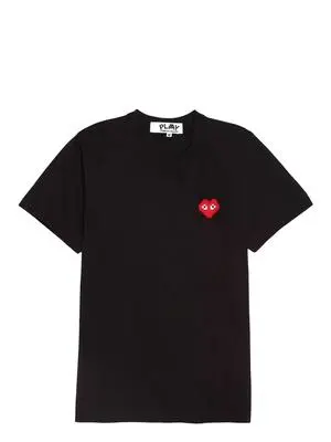 PLAY COMME DES GARCON Comme Des Garçons Play X Invader Logo T-Shirt