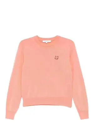 Maison Kitsuné Fox Head Patch Jumper - Red