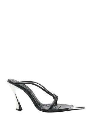 MUGLER 105mm Nappa Sandals - Black