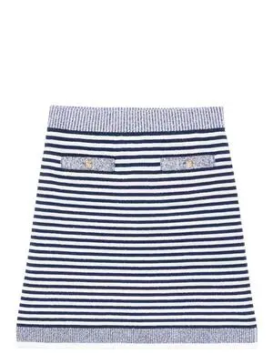 Sonia Rykiel Paris Striped Mini Skirt - Blue