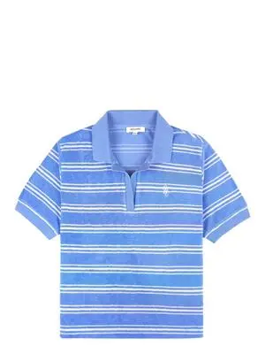 SPORTY & RICH Juniper Striped T-Shirt Blue