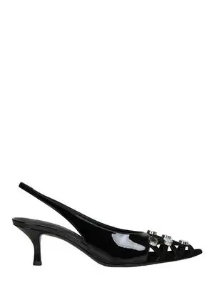 Attico 50mm Leather Slingback Pumps - Black