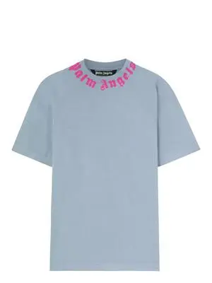 Palm Angels Logo-print Cotton T-shirt - Grey