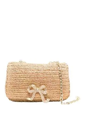 SELF-PORTRAIT Bow-detail Shoulder Bag - Neutrals