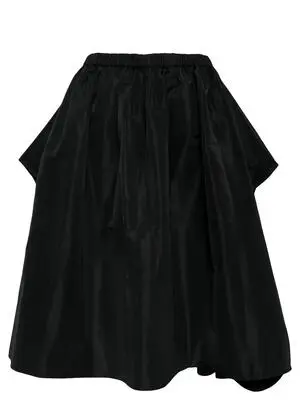 Biyan Taffeta Cape Dress - Black