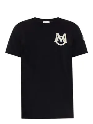 Moncler Logo-patch T-shirt Blue