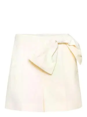 Chloé Bow-detail Linen Shorts - Neutrals