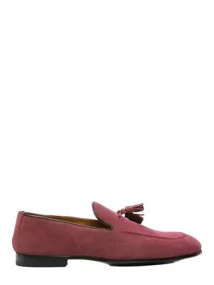 DOUCAL'S Tassel-detail Suede Loafers - Red