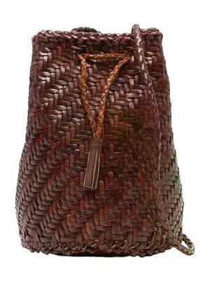 Dragon Diffusion Pompom Double Jump Bucket Bag - Brown
