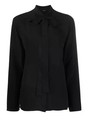 JOSEPH Bayne Tie-fastening Blouse - Black