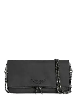 Zadig&Voltaire Rock Leather Clutch Bag - Grey