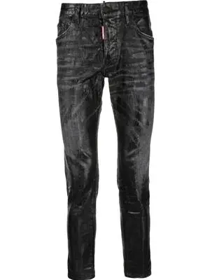 Dsquared2 Mid-rise Ripped Skinny Jeans - Black