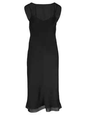 Vince Layered-effect Chiffon Dress - Black