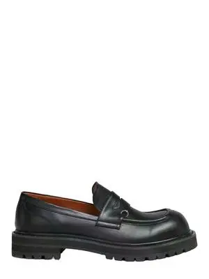 Marni Penny-slot Leather Loafers - Black