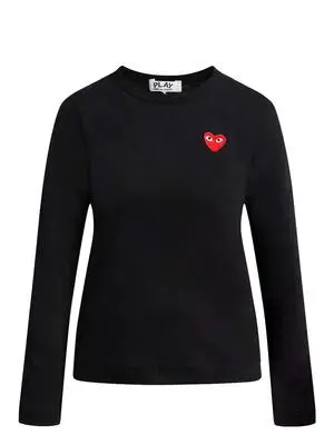 Play Comme Des Garcon Heart Logo T-shirt - Black