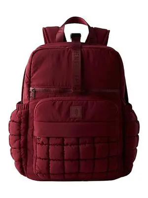 Free People Quilted Backpack - Deep Mulberry