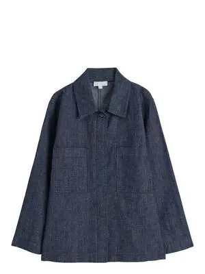 Cos Tie-side Denim Overshirt - Indigo