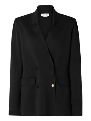 Gabriela Hearst Aphaia Double-breasted Knitted Silk Jacket - Black