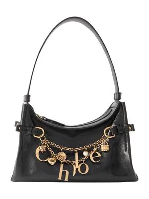 Chloé Embellished Leather Shoulder Bag - Black