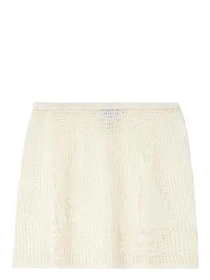 Calle Del Mar Nautical Crocheted Mini Skirt - Ecru