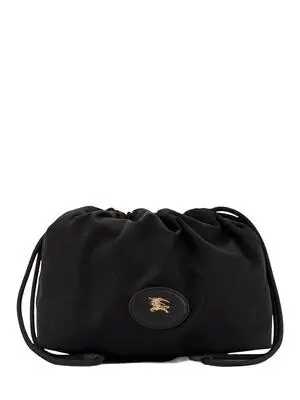 Burberry Horseshoe Drawstring Clutch - Black