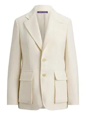 Ralph Lauren Preston Ii Herringbone Tweed Jacket - Cream