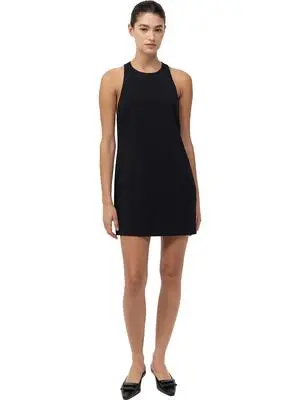ST AGNI Cut Away Mini Shift Dress - Black
