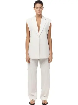 ST AGNI Relaxed Side Tie Vest - Off White