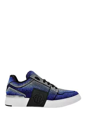 Philipp Plein Rhinestone-embellished Sneakers - Blue