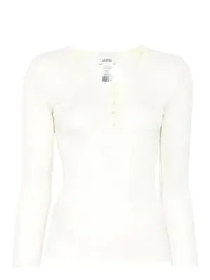 Isabel Marant Ribbed Top - White