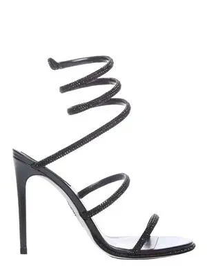 Rene Caovilla 105mm Leather Sandals - Black