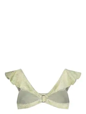Collina Strada Ruffled Bralette - Green