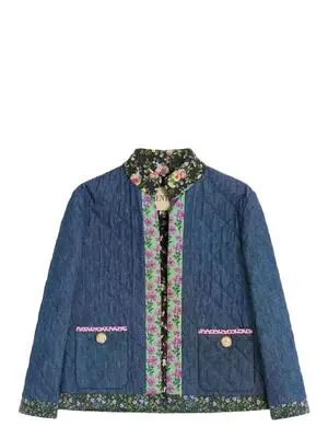 Valentino Garavani Quilted Floral Cardigan - Blue