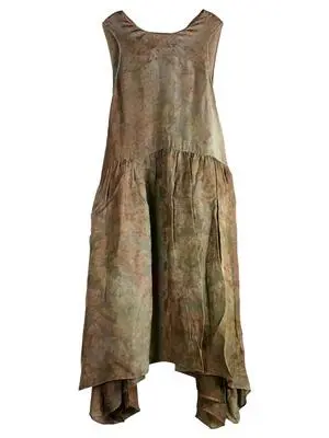 UMA WANG Avery Sleeveless Midi Dress - Brown