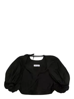 Dice Kayek Bow-detail Cape - Black