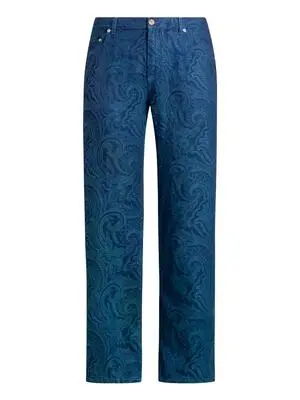 Etro Paisley-print Jeans - Blue