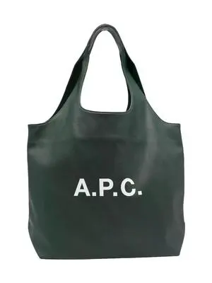 A.p.c. Leather Tote Bag - Green