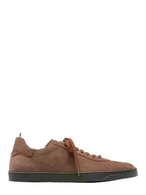Officine Creative Suede Lace-up Low-top Sneakers - Brown