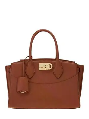 FERRAGAMO Medium Soft Studio Bag - Brown