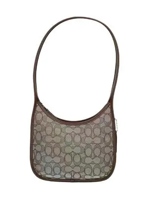 COACH® Monogram Pattern Shoulder Bag - Brown