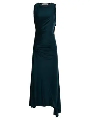 Victoria Beckham Ruched Satin Midi Dress - Green